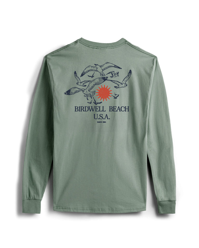 Tourist Long Sleeve Pocket T-Shirt - Atlantic Green – Birdwell