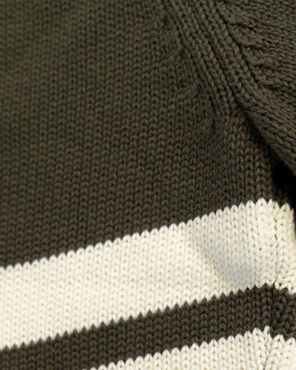 Comp Stripe Sweater - Dark Olive/Bone – Birdwell
